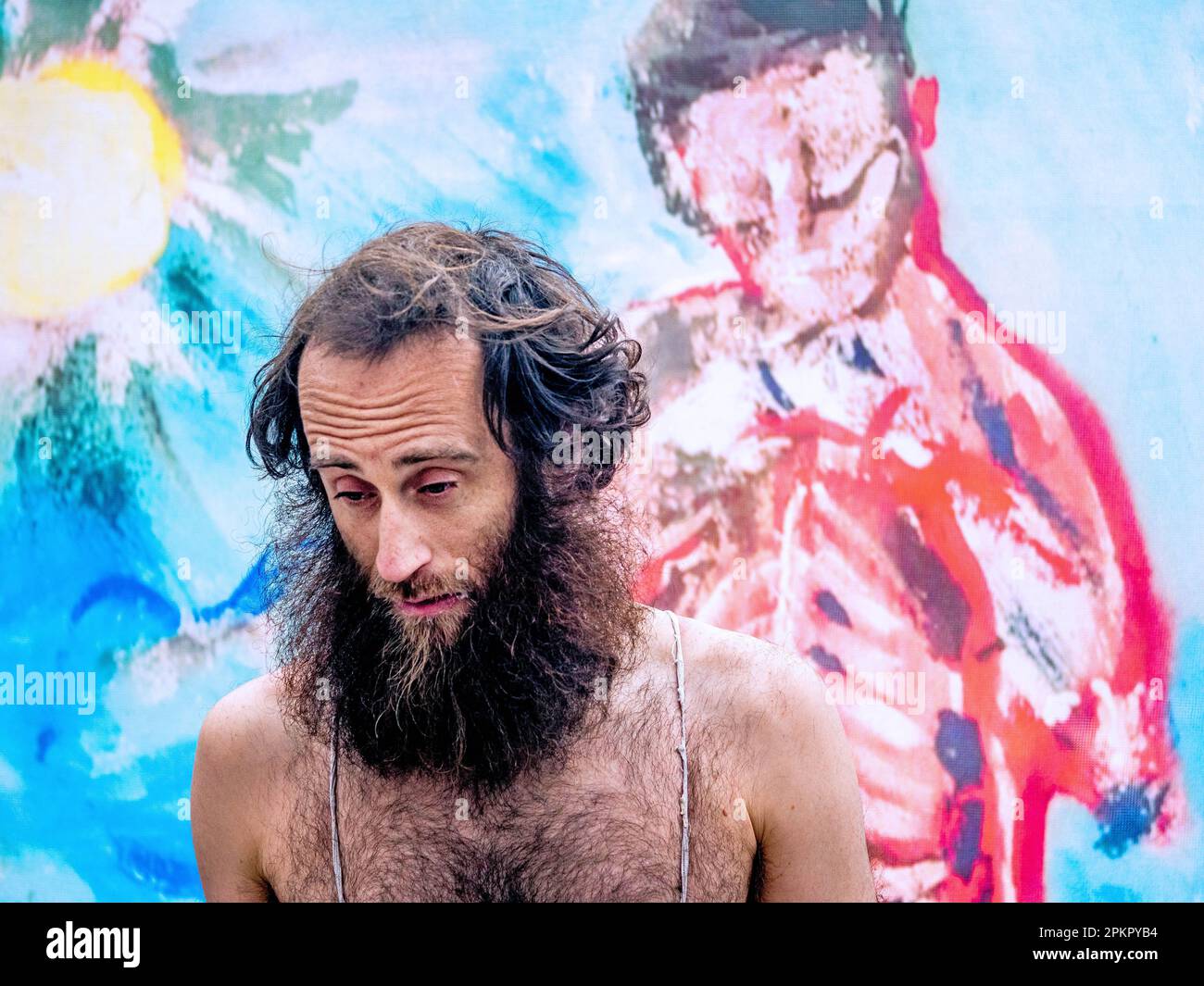 New York, New York, USA. 8th Apr, 2023. Guerrilla THeater performing ...