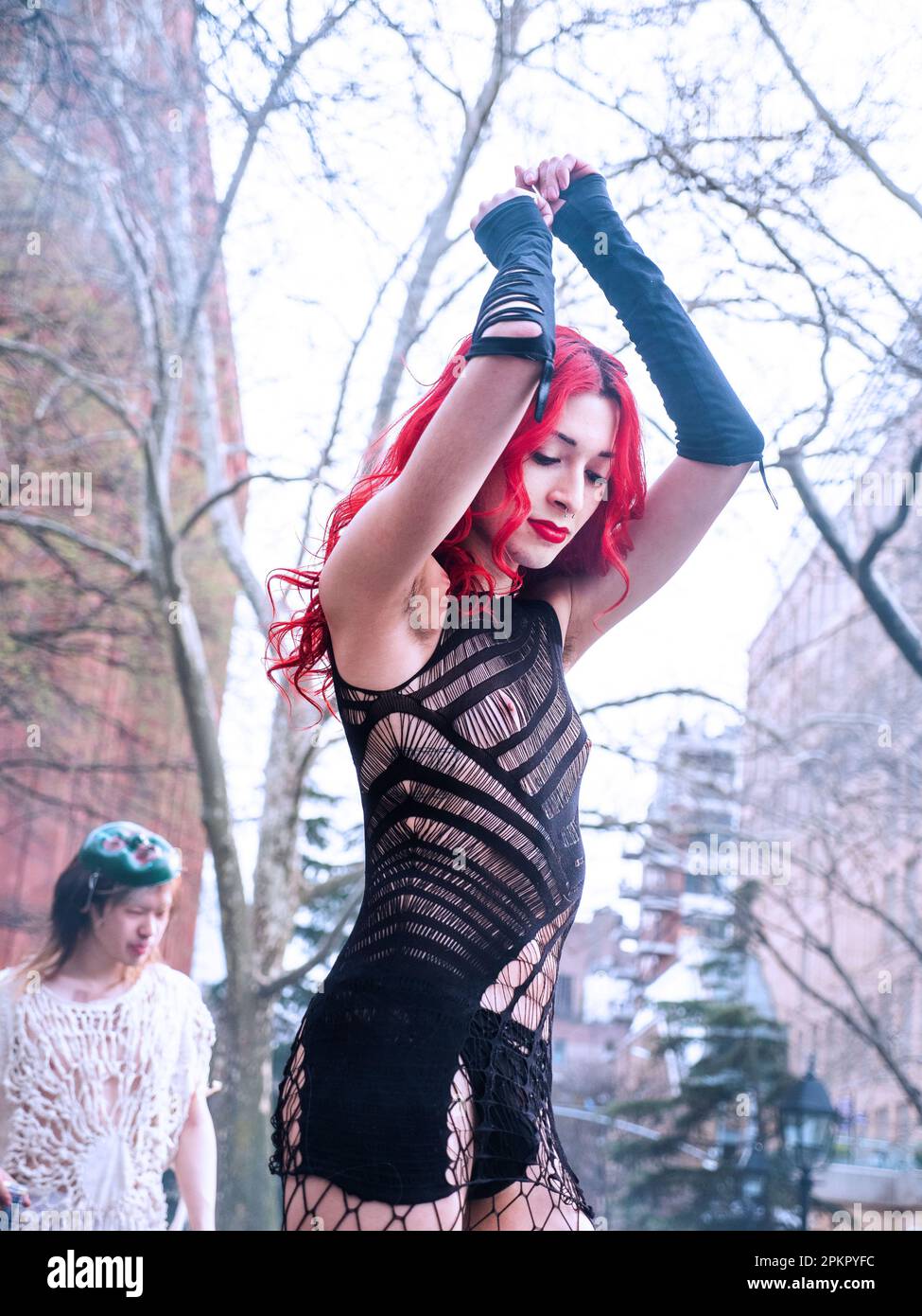 New York, New York, USA. 8th Apr, 2023. Guerrilla THeater performing arts troupe in Washington ...