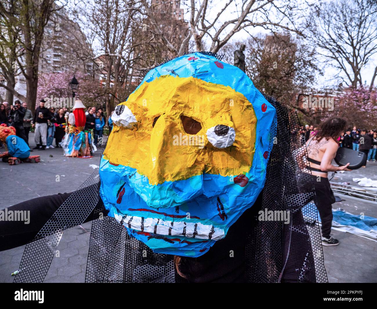 New York, New York, USA. 8th Apr, 2023. Guerrilla THeater performing ...