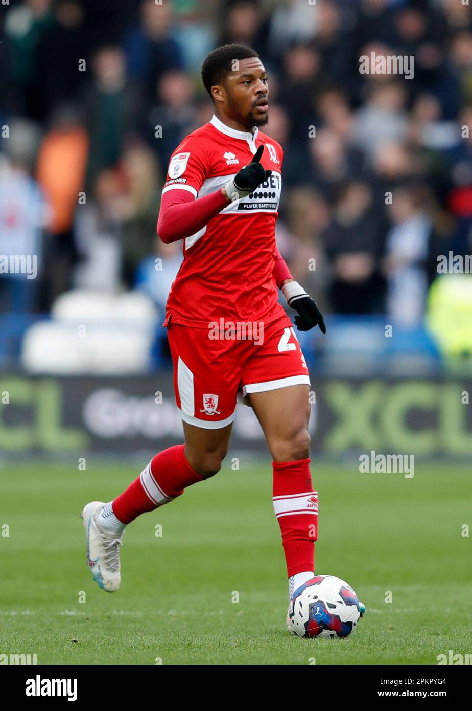 Middlesbrough's Chuba Akpom in action during the Sky Bet Championship ...