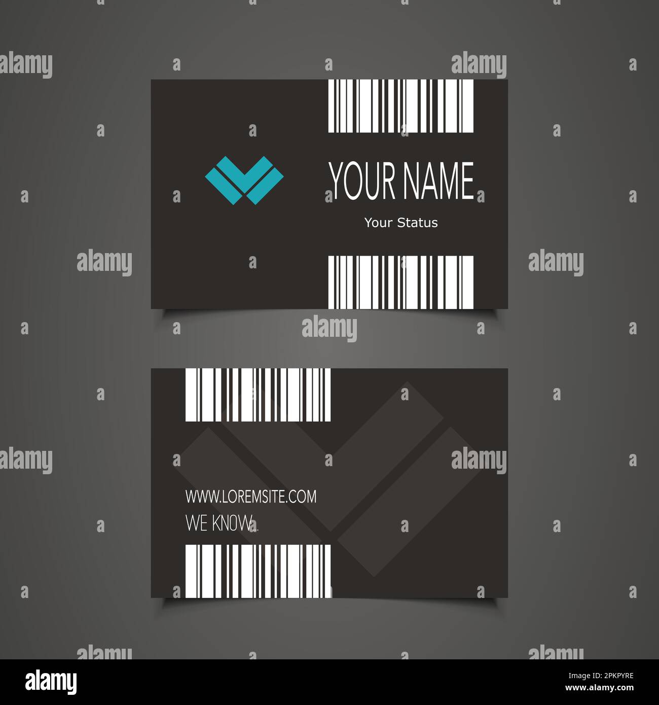 Business or Gift Card Design with Barcodes Stock Vector Image & Art - Alamy