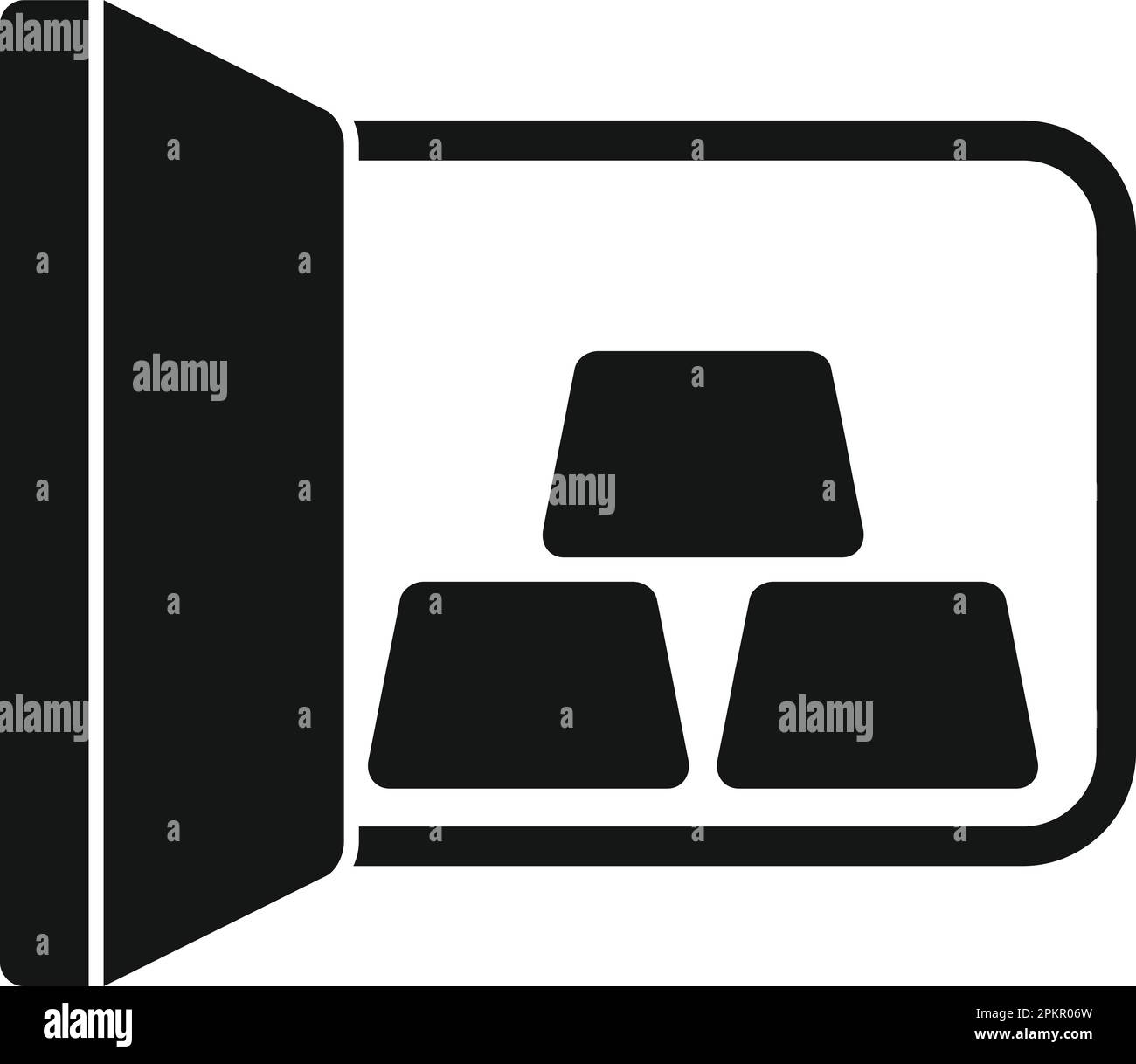 Gold personal bank icon simple vector. Money finance. Business reserve ...