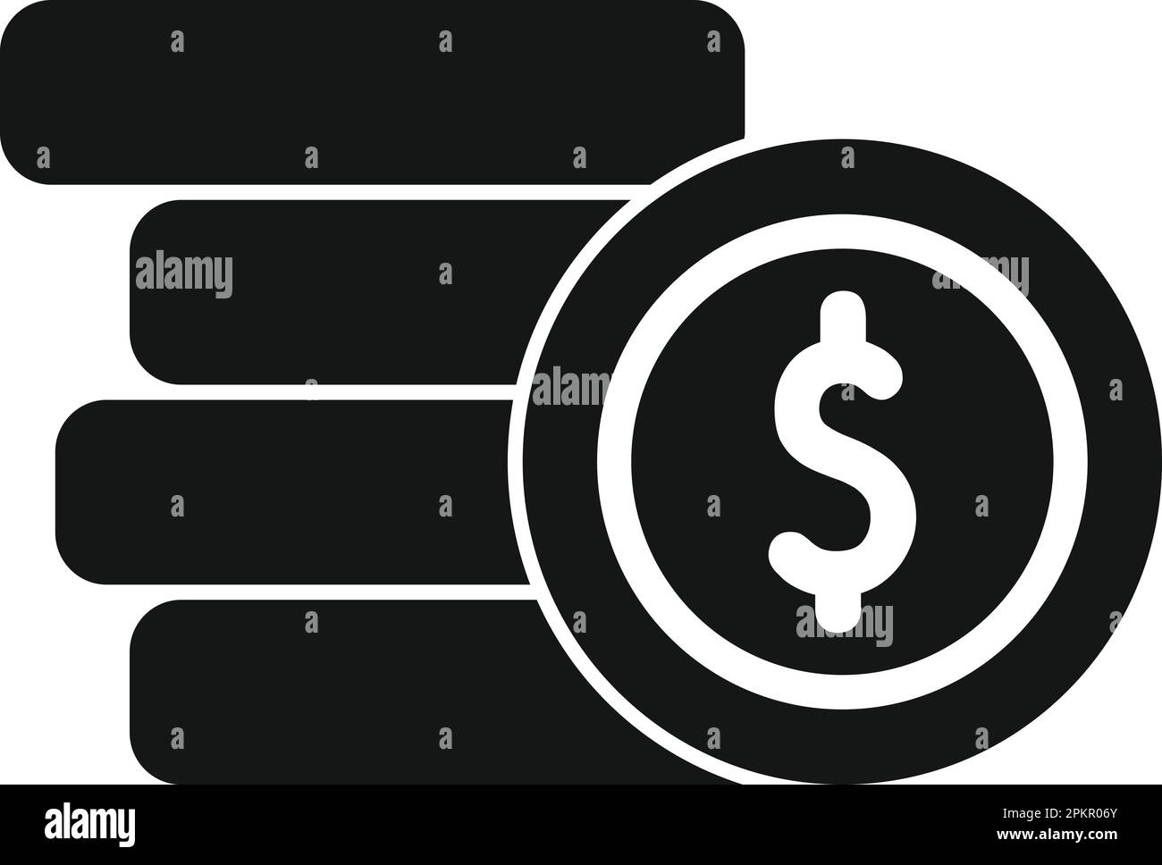 Coin stack icon simple vector. Money finance. Business reserve Stock ...