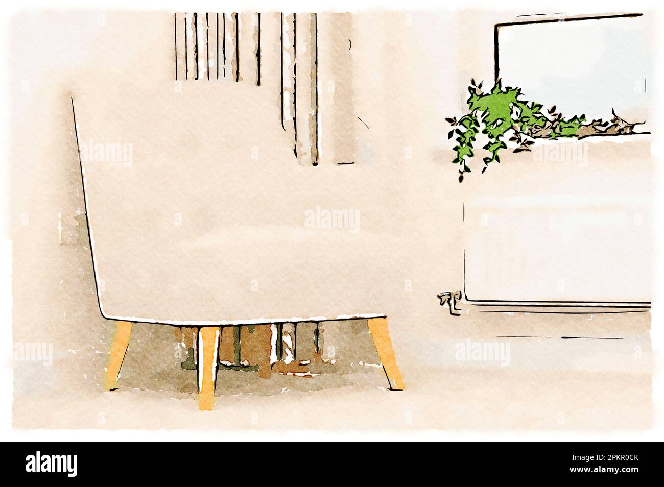 Neutral colour home interior showing beige colour scheme a digital ...
