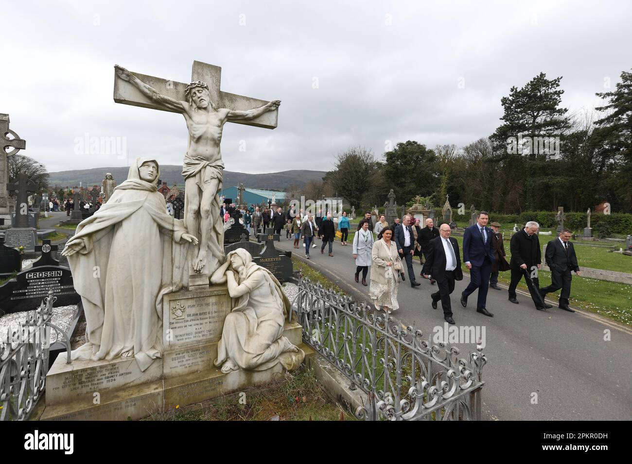 John Finucane and Joe Austin enters Milltown Cemetery in Belfast ...