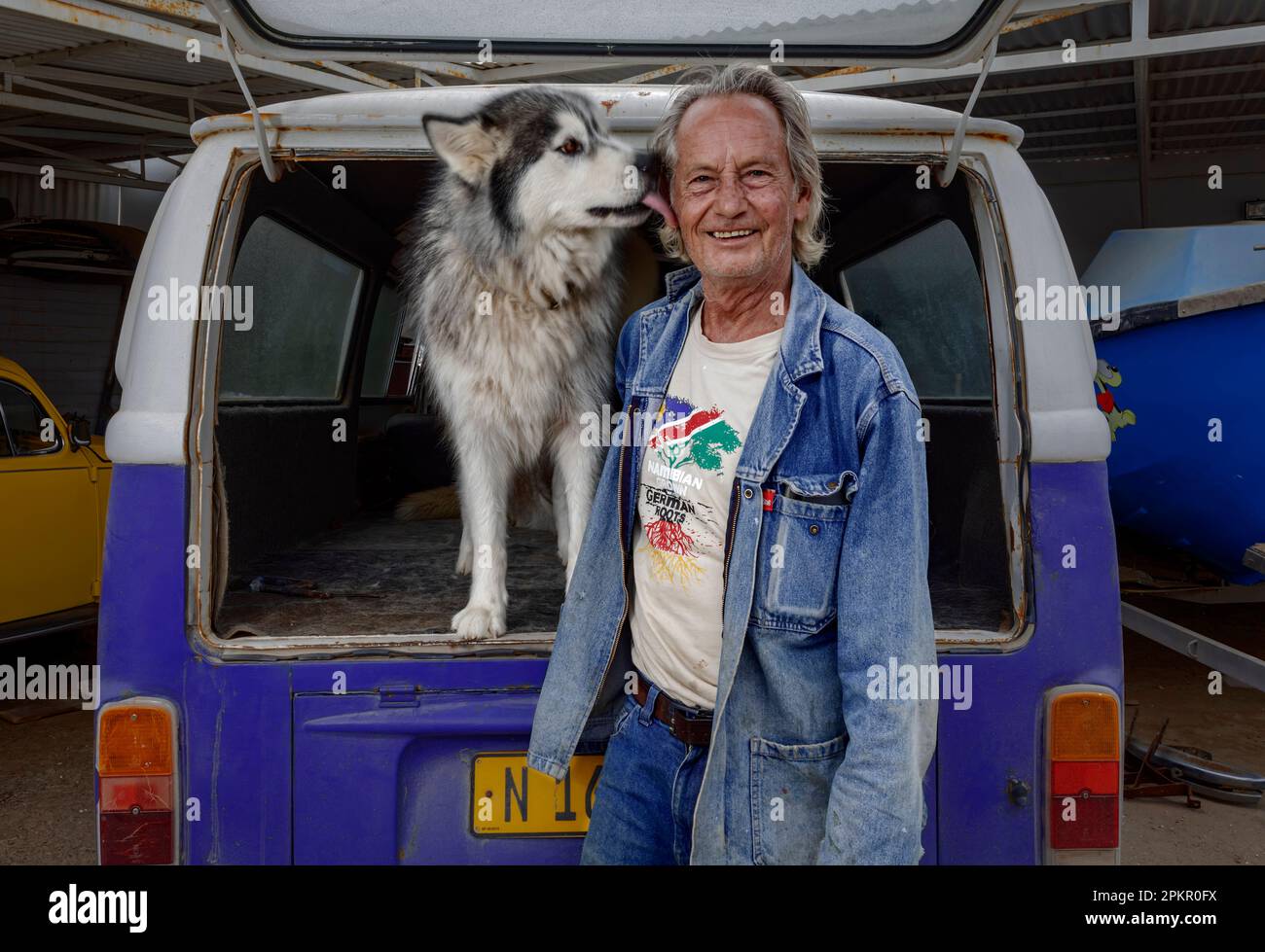 German spreaking and tourist boat operator, Heiko Metzger, stands with ...