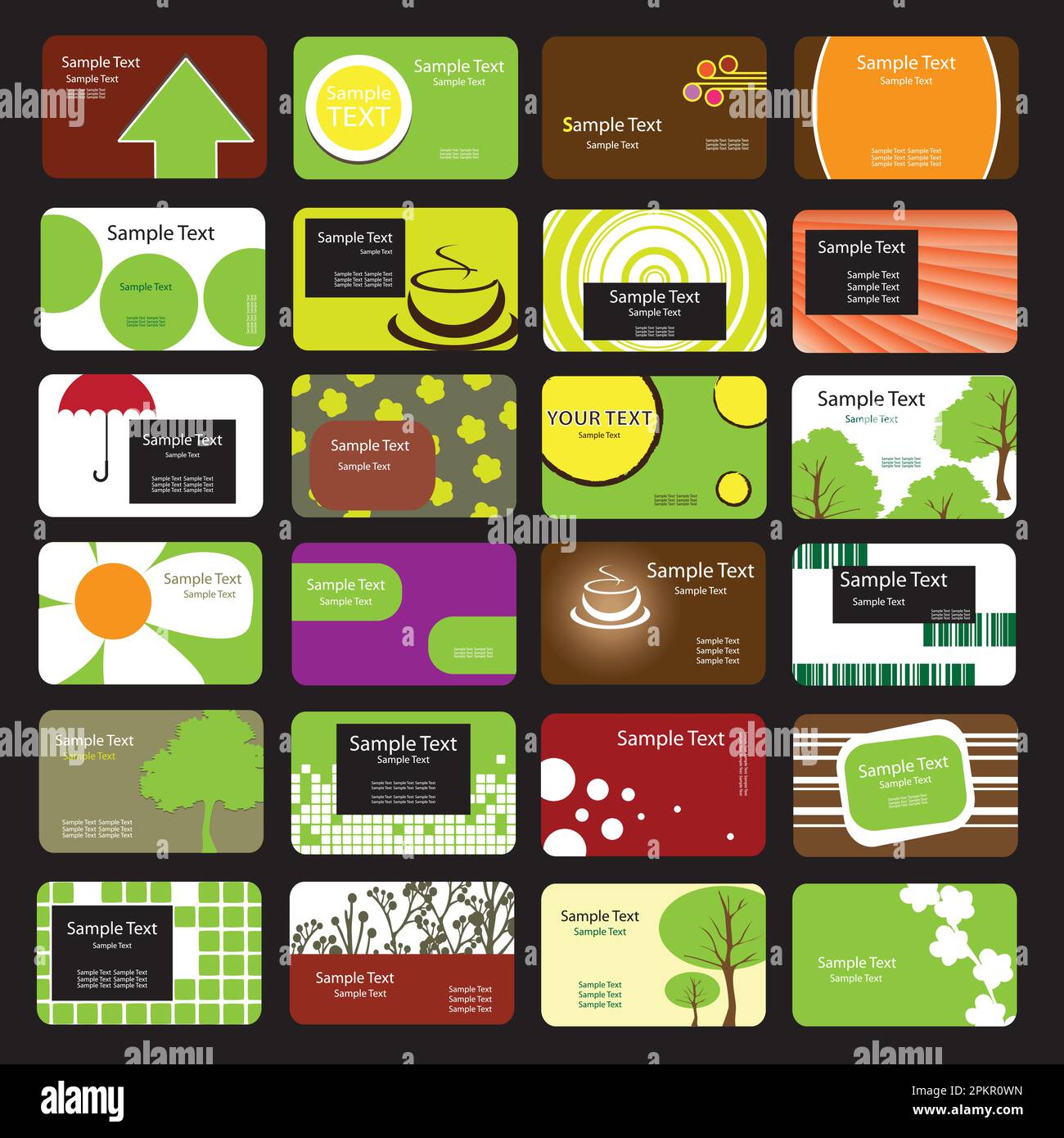 Abstract Colorful Modern Styled Business Card Templates, Creative ...