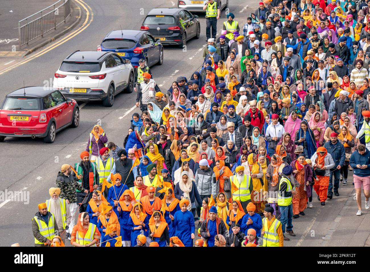 People taking part in the annual procession in Glasgow as part of the ...