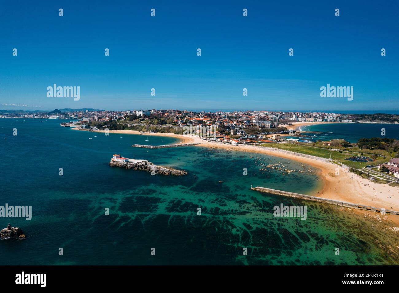 Santander city beach aerial hi-res stock photography and images - Alamy