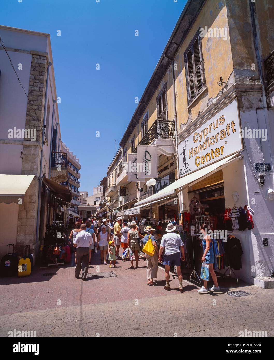 Colourful street scenes in the tourist areas of Limassol Stock Photo ...