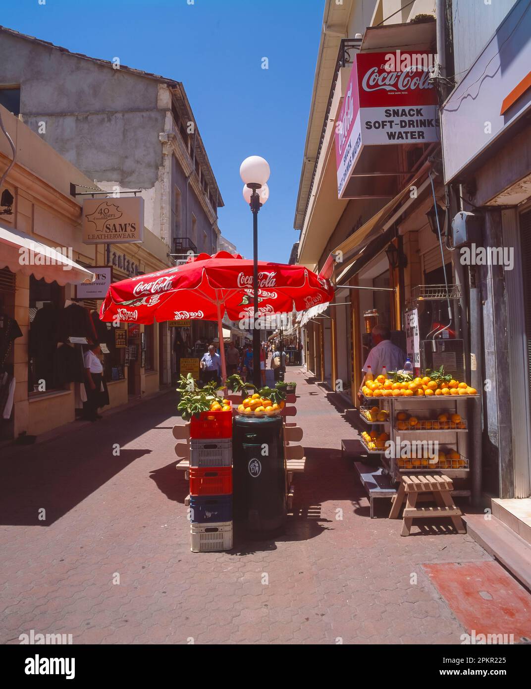 Colourful street scenes in the tourist areas of Limassol Stock Photo ...