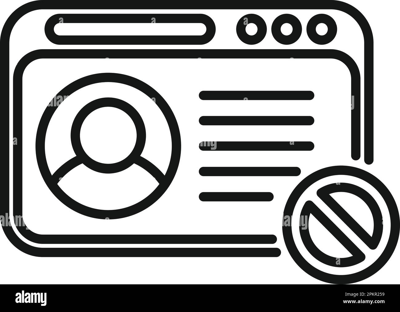 Data blacklist icon outline hi-res stock photography and images - Alamy