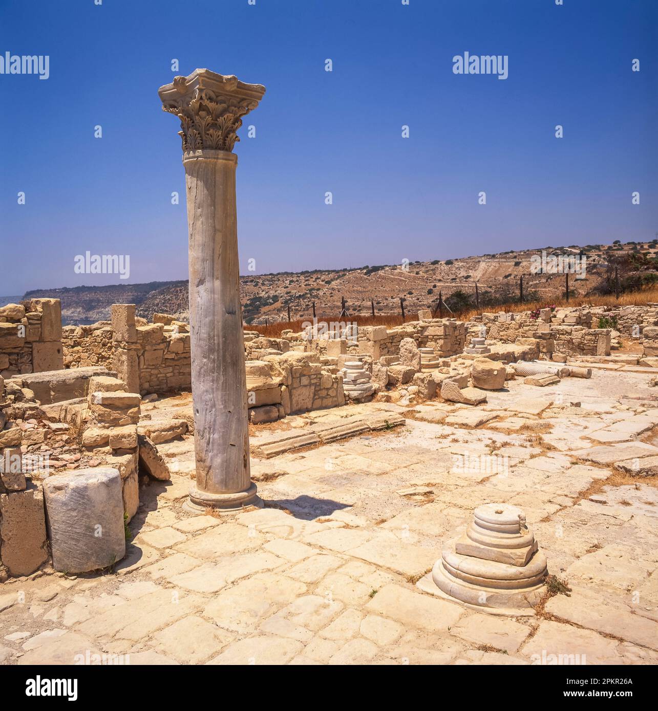 The ruins of the Kourion archaeological site at the ancient 1000BC ...