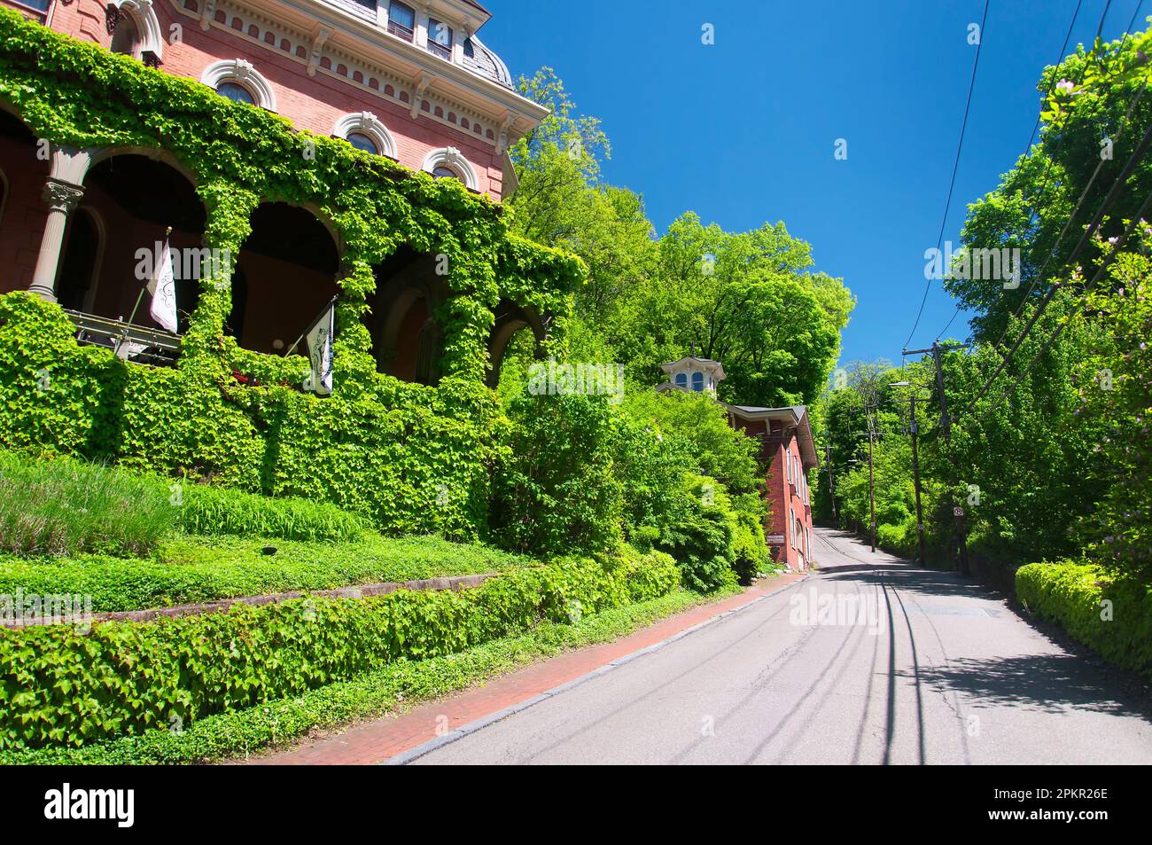 the historic harry packer mansion in Jim Thorpe Pennsylvania on sunny ...