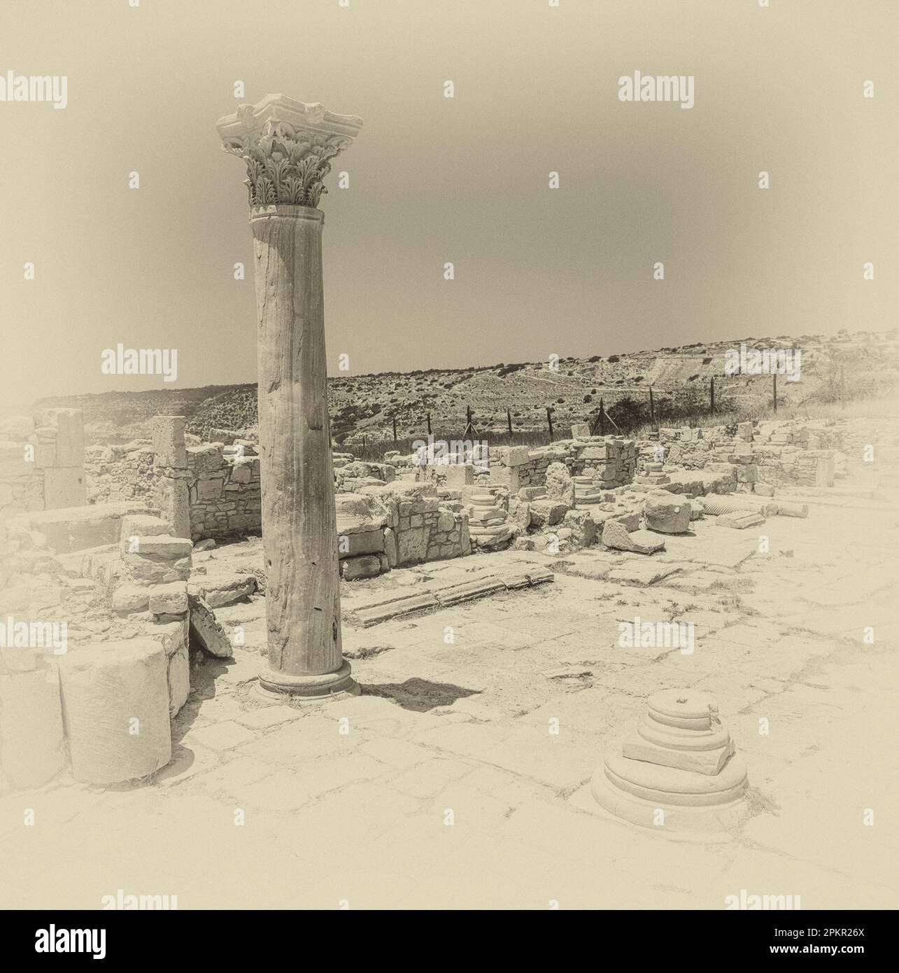 The ruins of the Kourion archaeological site at the ancient 1000BC ...