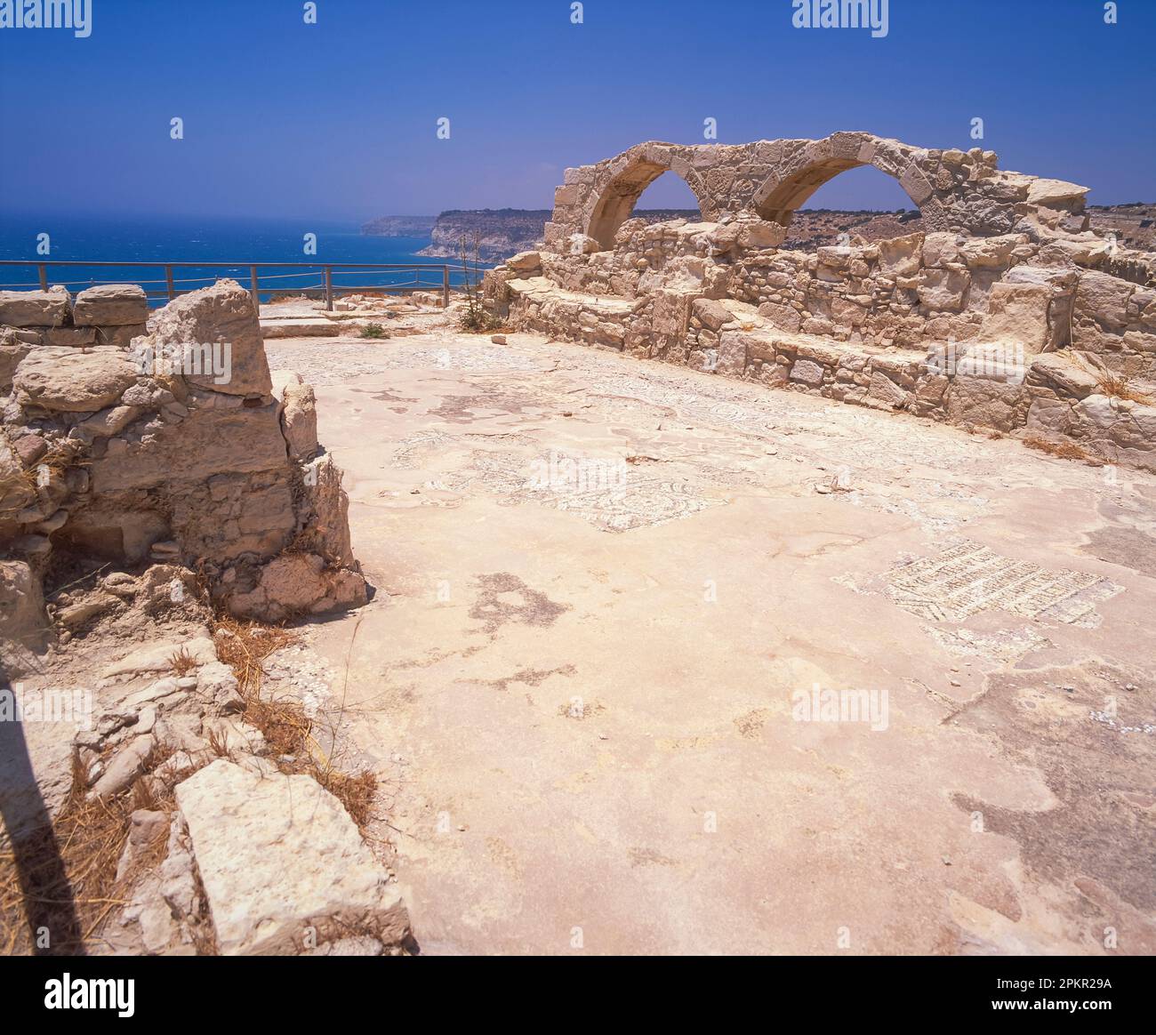 The ruins of the Kourion archaeological site at the ancient 1000BC ...