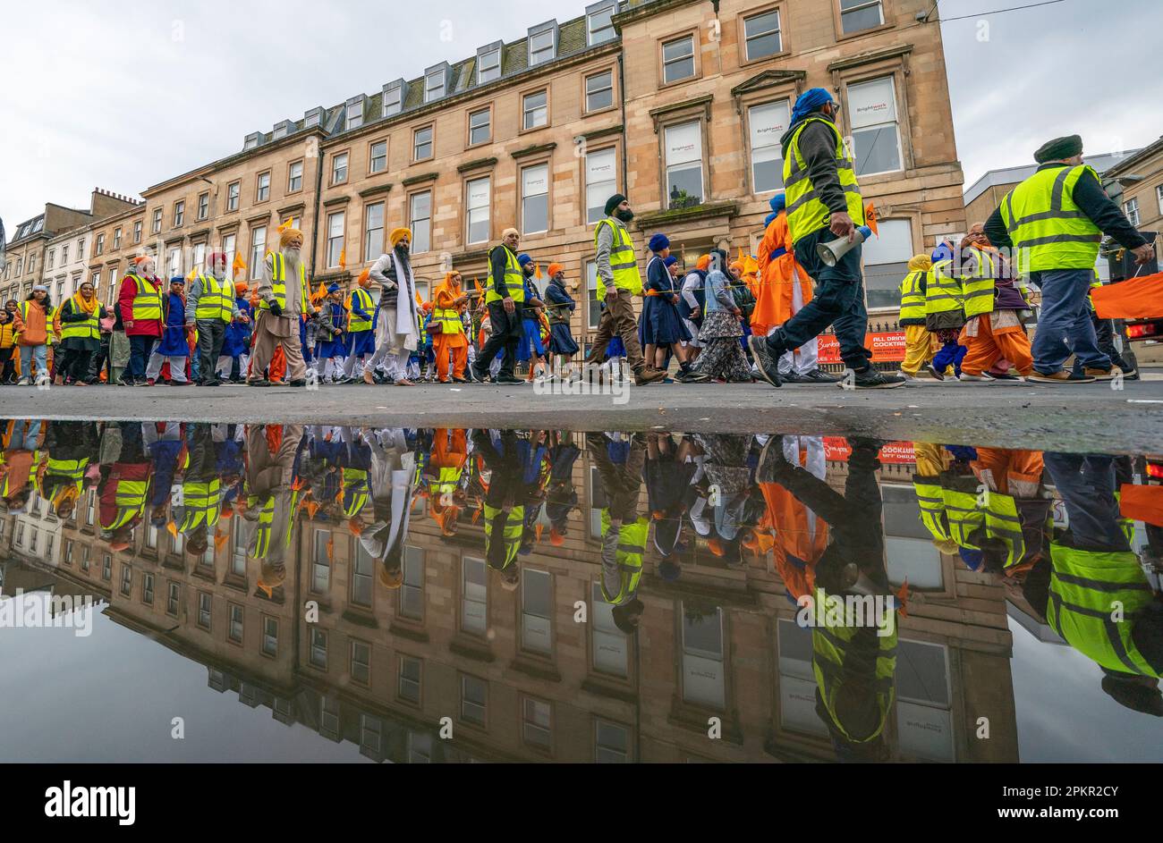 People walk along Bath Street as they take part in the annual ...