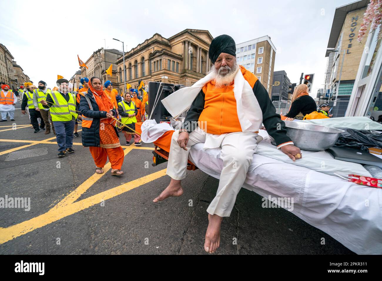 People taking part in the annual procession in Glasgow as part of the ...