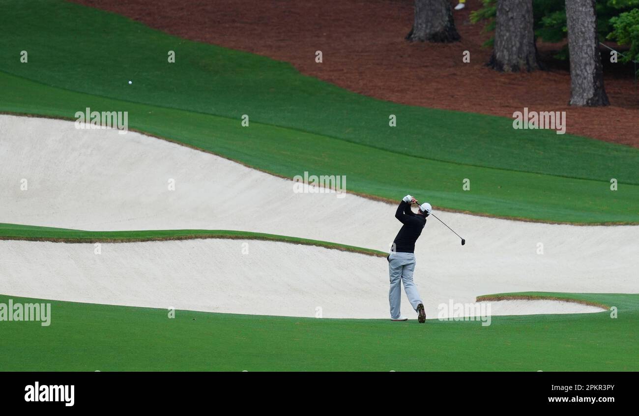 Augusta, USA. 8th Apr, 2023. Adam Scott of Australia competes during ...