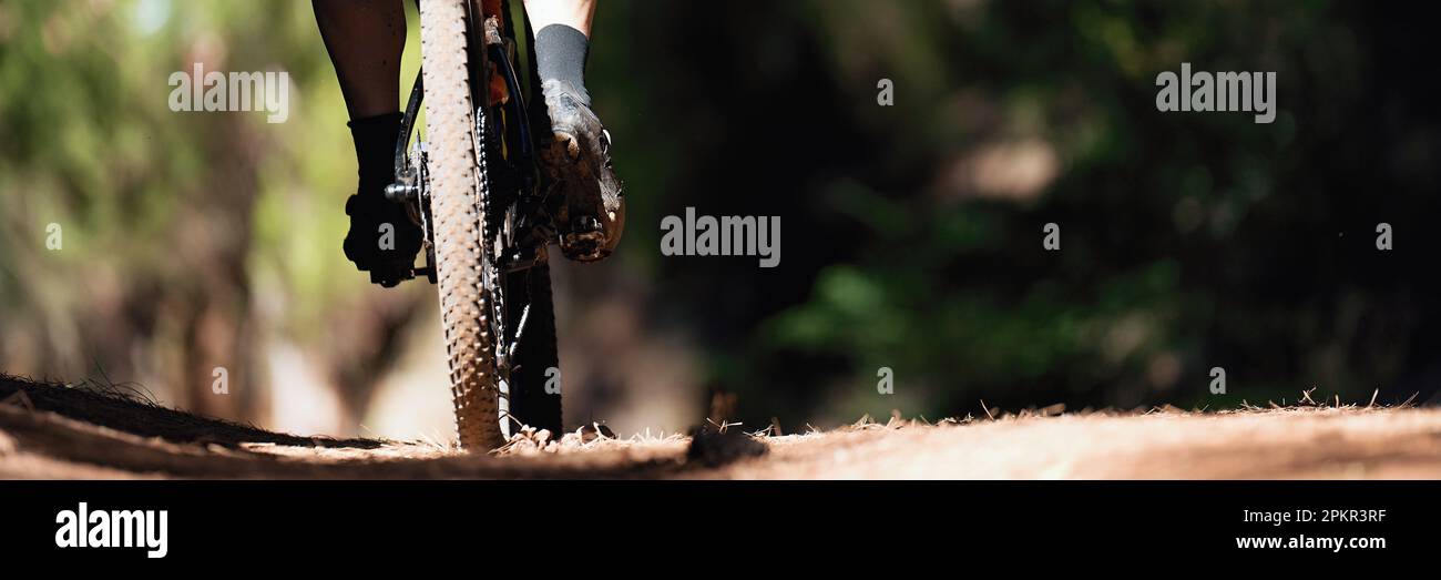Mountain biker rear view hi-res stock photography and images - Alamy