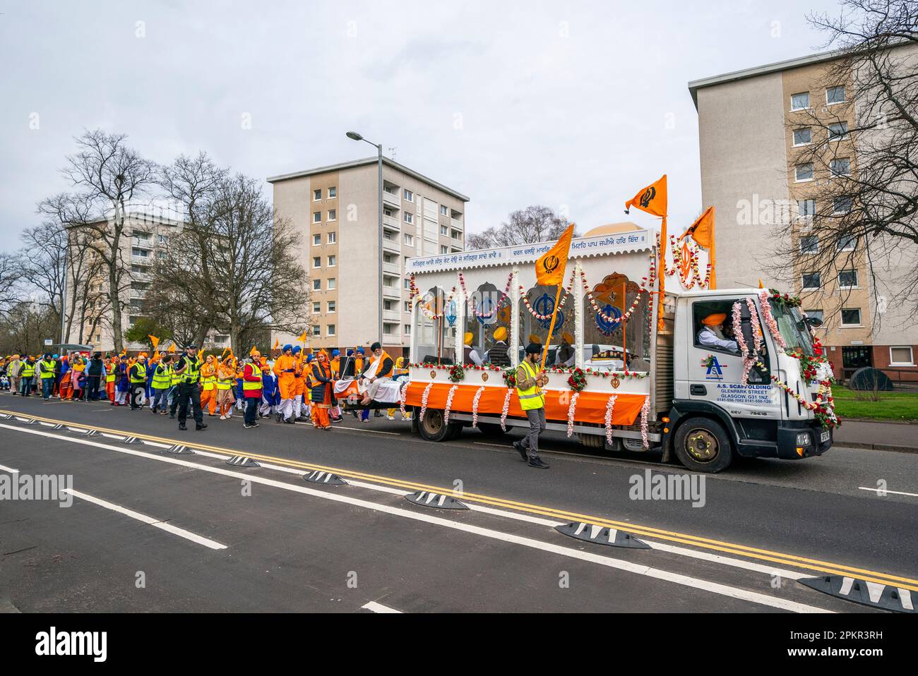 People taking part in the annual procession in Glasgow as part of the ...