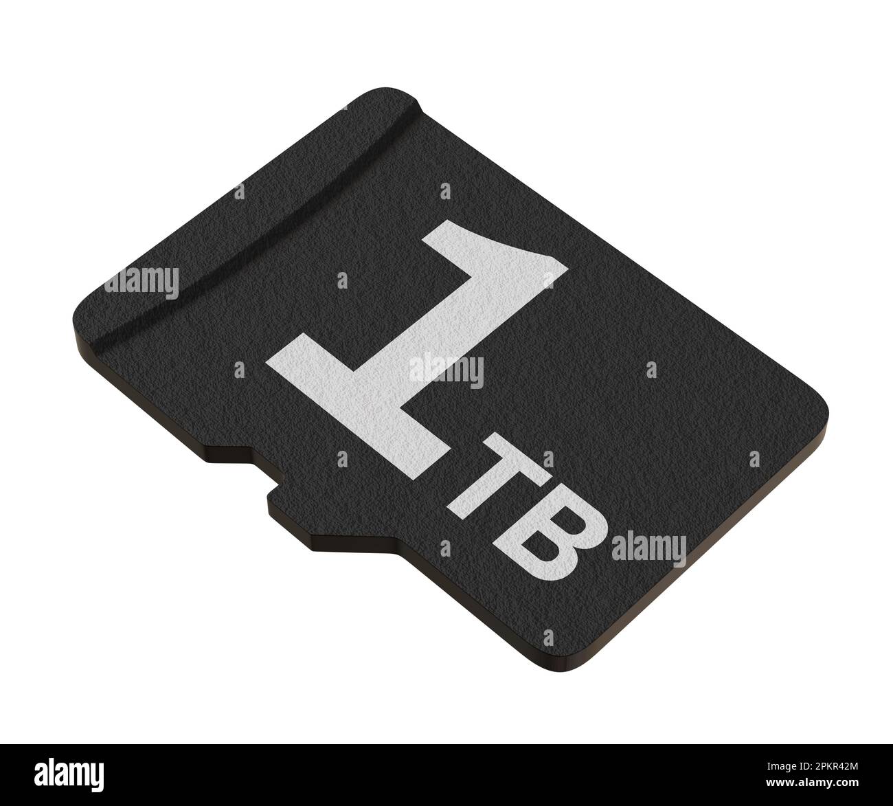 Memory card with 1 TB capacity, MicroSD flash storage disc isolated on ...