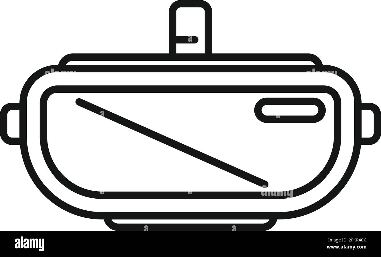 Cyber gamer icon outline vector. Vr headset. Futuristic digital Stock ...