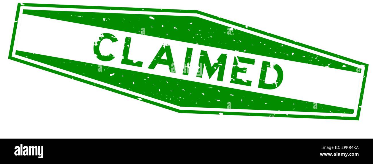Grunge green claimed word hexagon rubber seal stamp on white background Stock Vector Image & Art ...