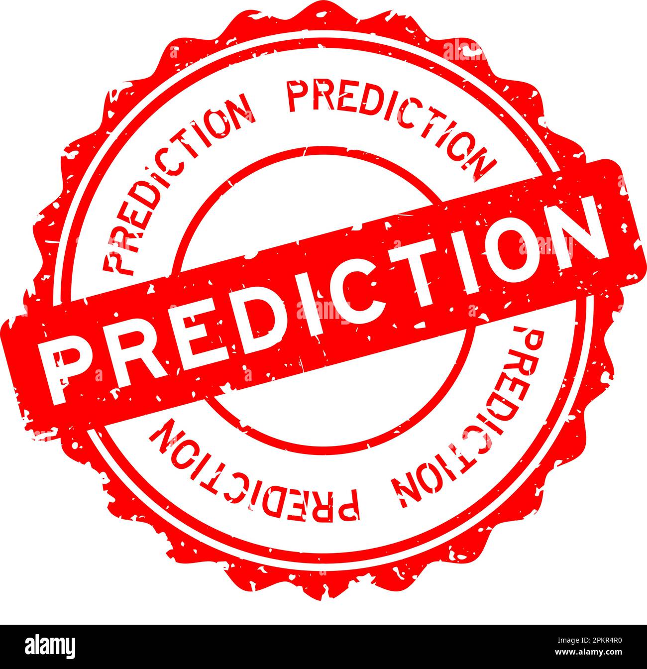 Grunge red prediction word round rubber seal stamp on white background Stock Vector Image & Art ...