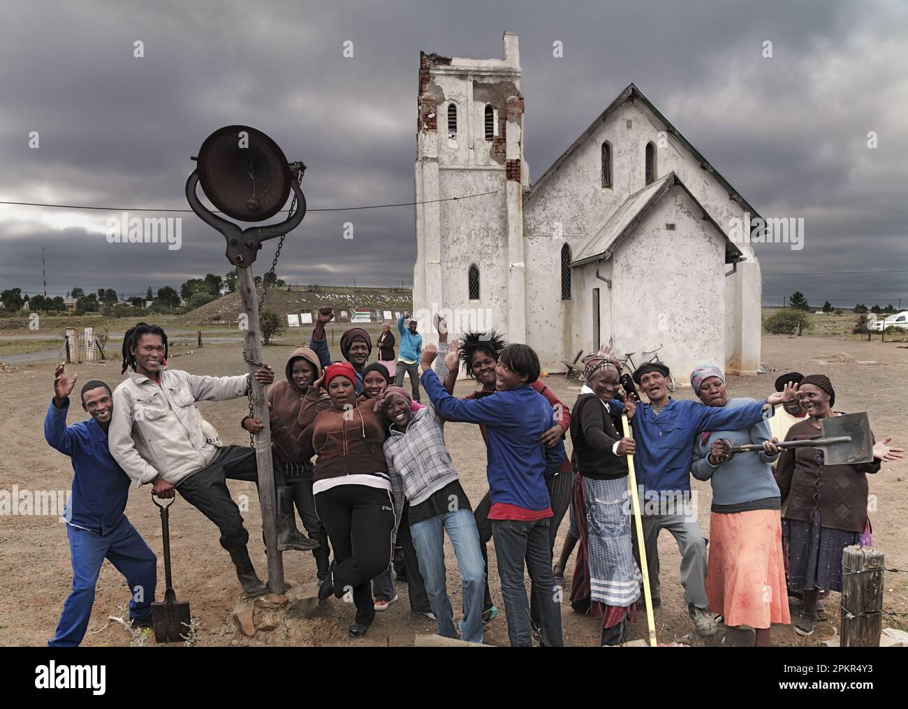 A group of local residents from Klipplaat, working for a government ...