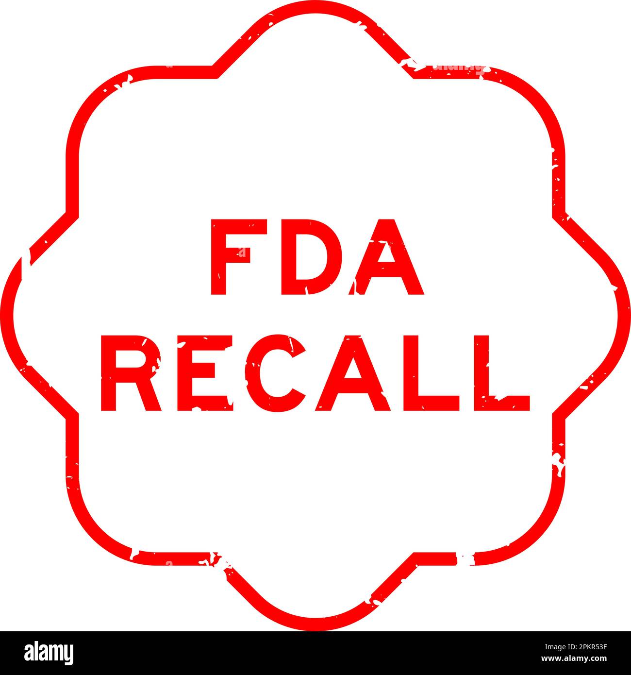 Grunge red FDA recall word rubber seal stamp on white background Stock Vector Image & Art - Alamy