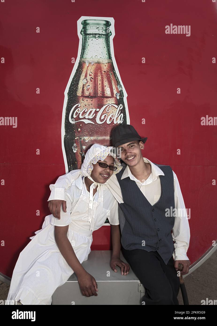 Suzette and André. Coloured dancing group from Loeriesfontein. Meat ...