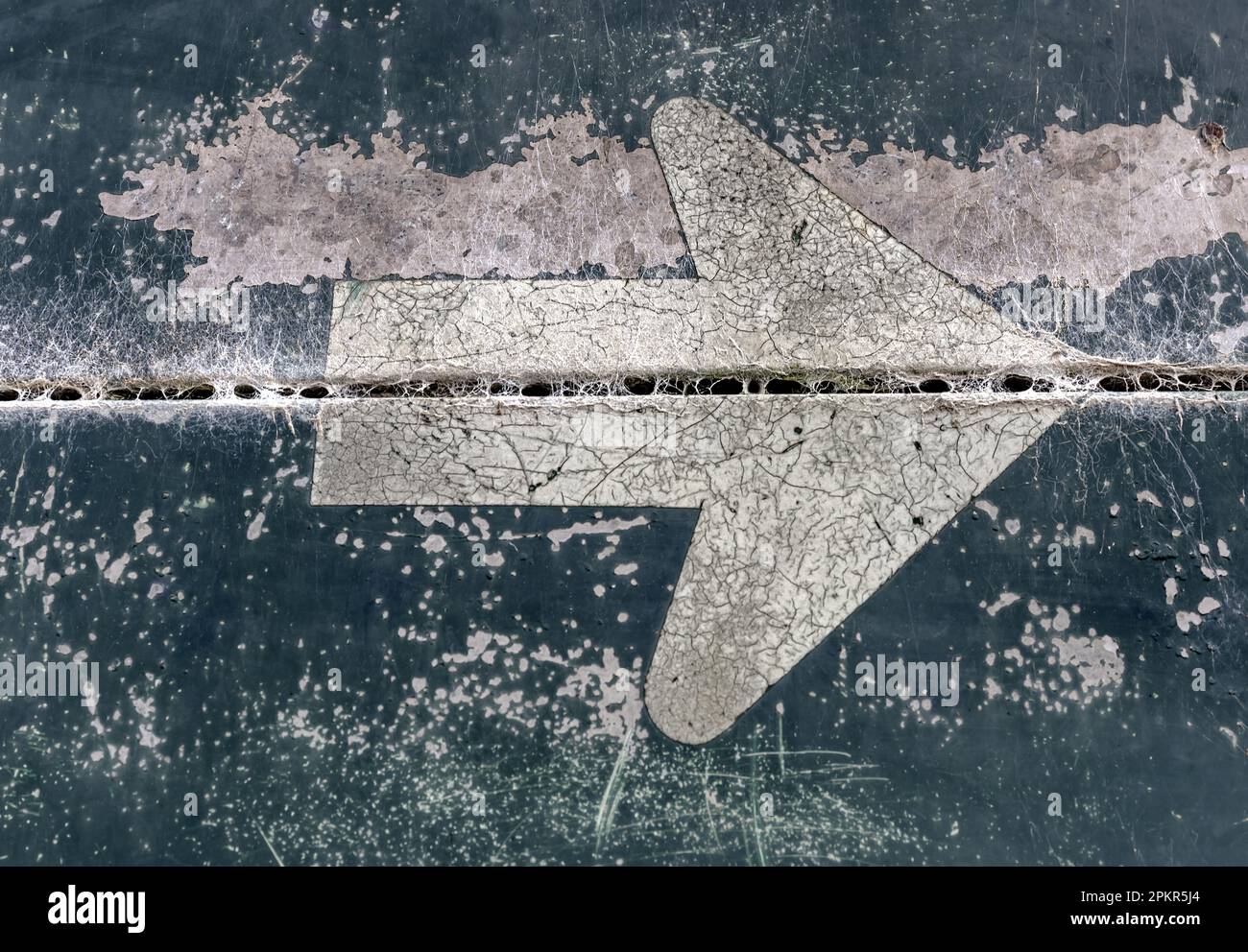 One Way faded Road sign near Herbersdale Stock Photo - Alamy