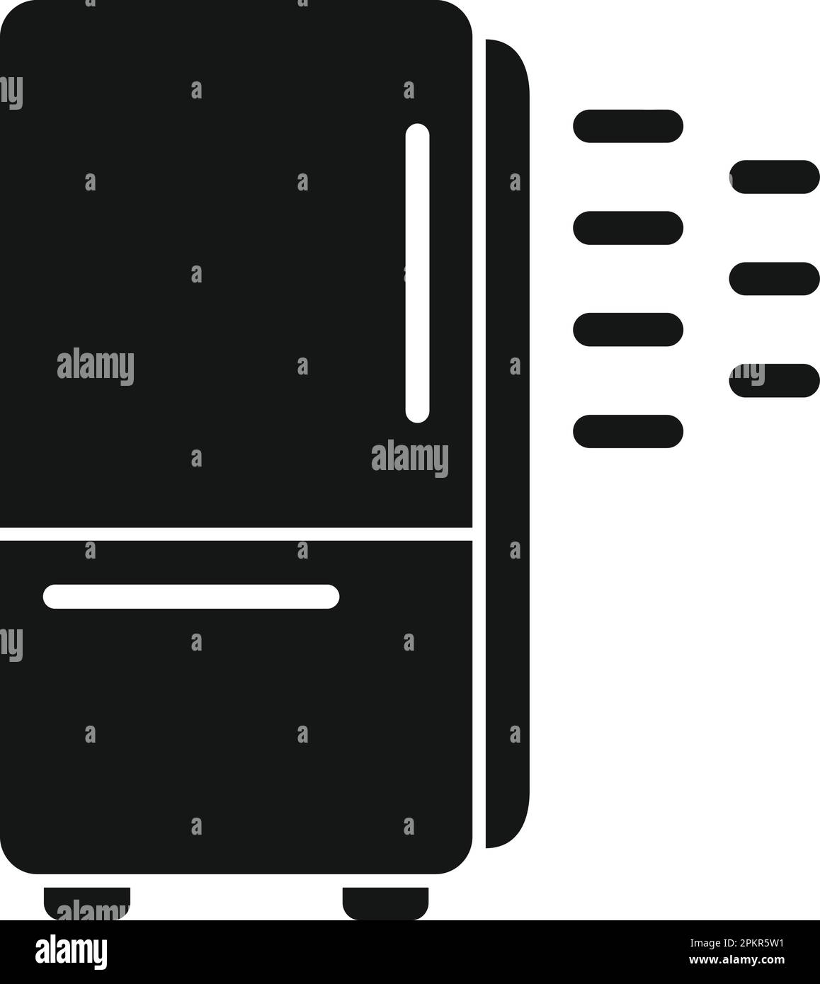 Old fridge icon simple vector. Repair service. Freezer work Stock ...