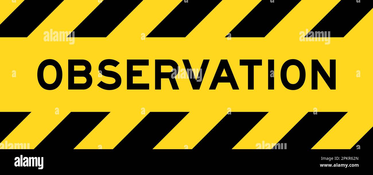 Yellow and black color with line striped label banner with word ...