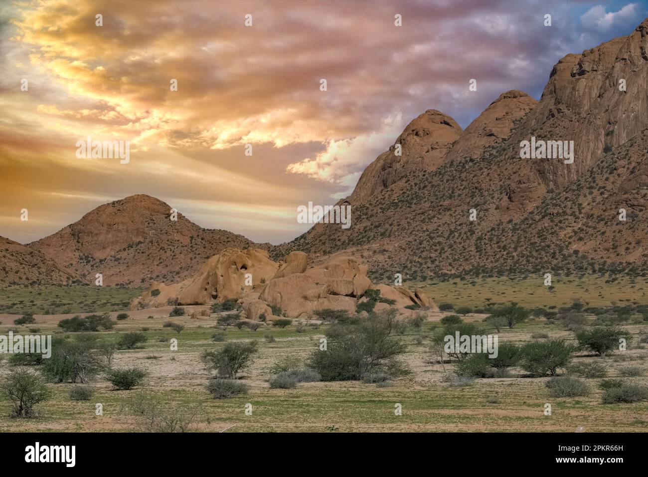 Namibian the big rocks of Spitzkoppe in Damaraland, landscape ...
