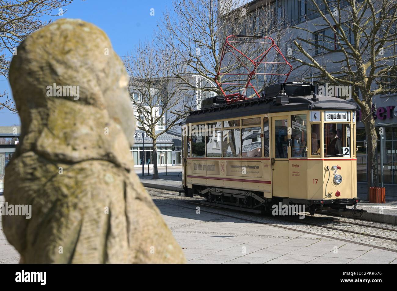 Naumburg, Germany. 09th Apr, 2023. The historic "Lindner" railcar from ...