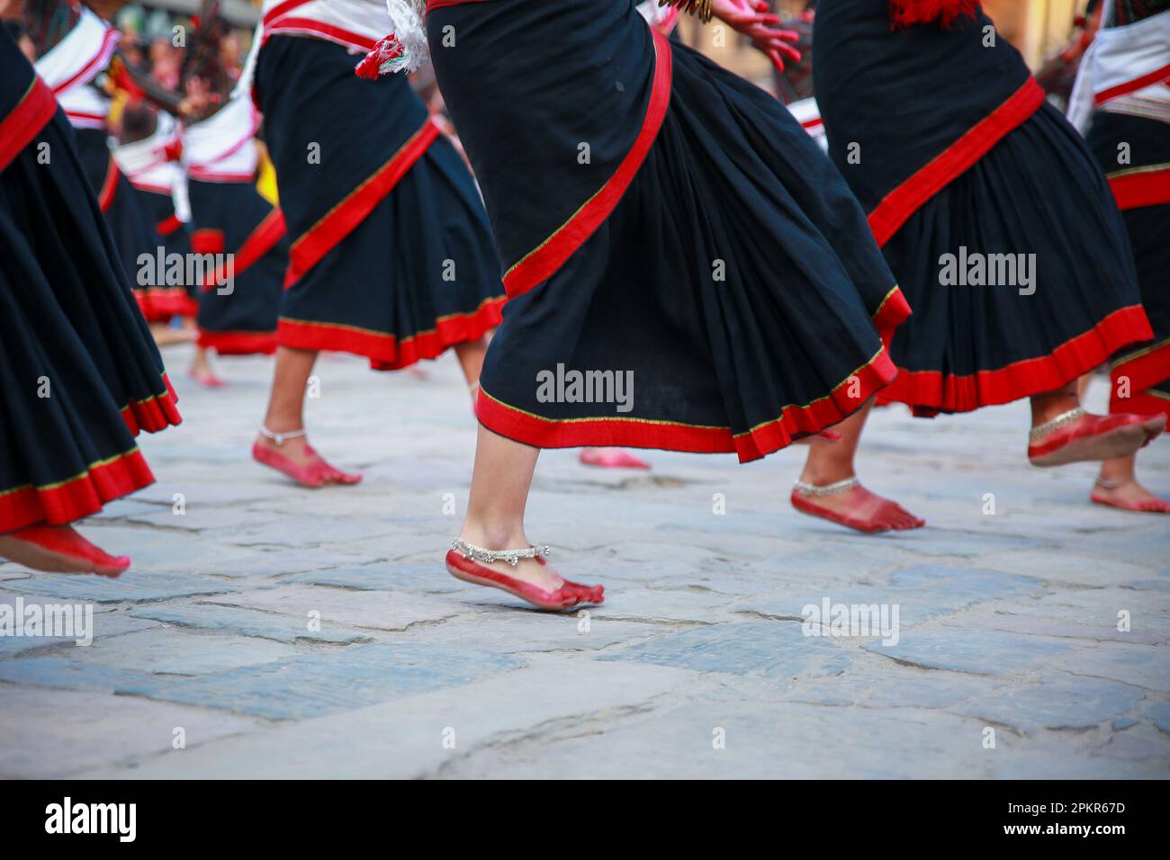 Nepal. 9th Apr, 2023. People from newar community perfom live dhime ...