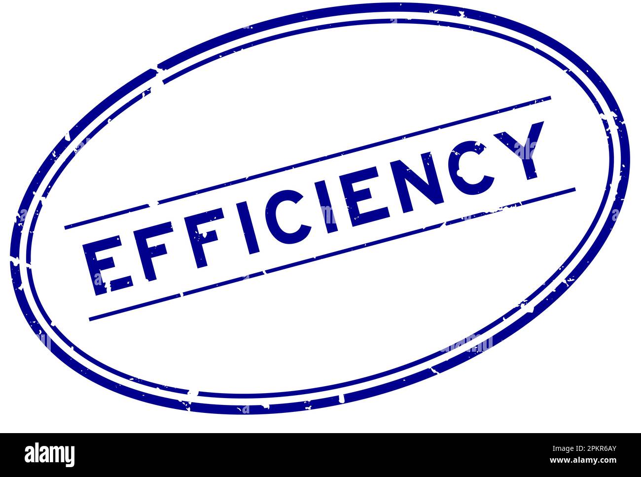 Grunge blue efficiency word rubber seal stamp on white background Stock ...