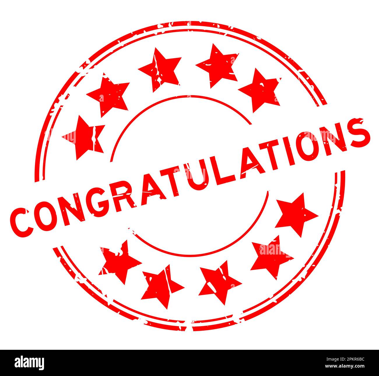 Grunge red congratulations word round rubber seal stamp on white background Stock Vector Image ...