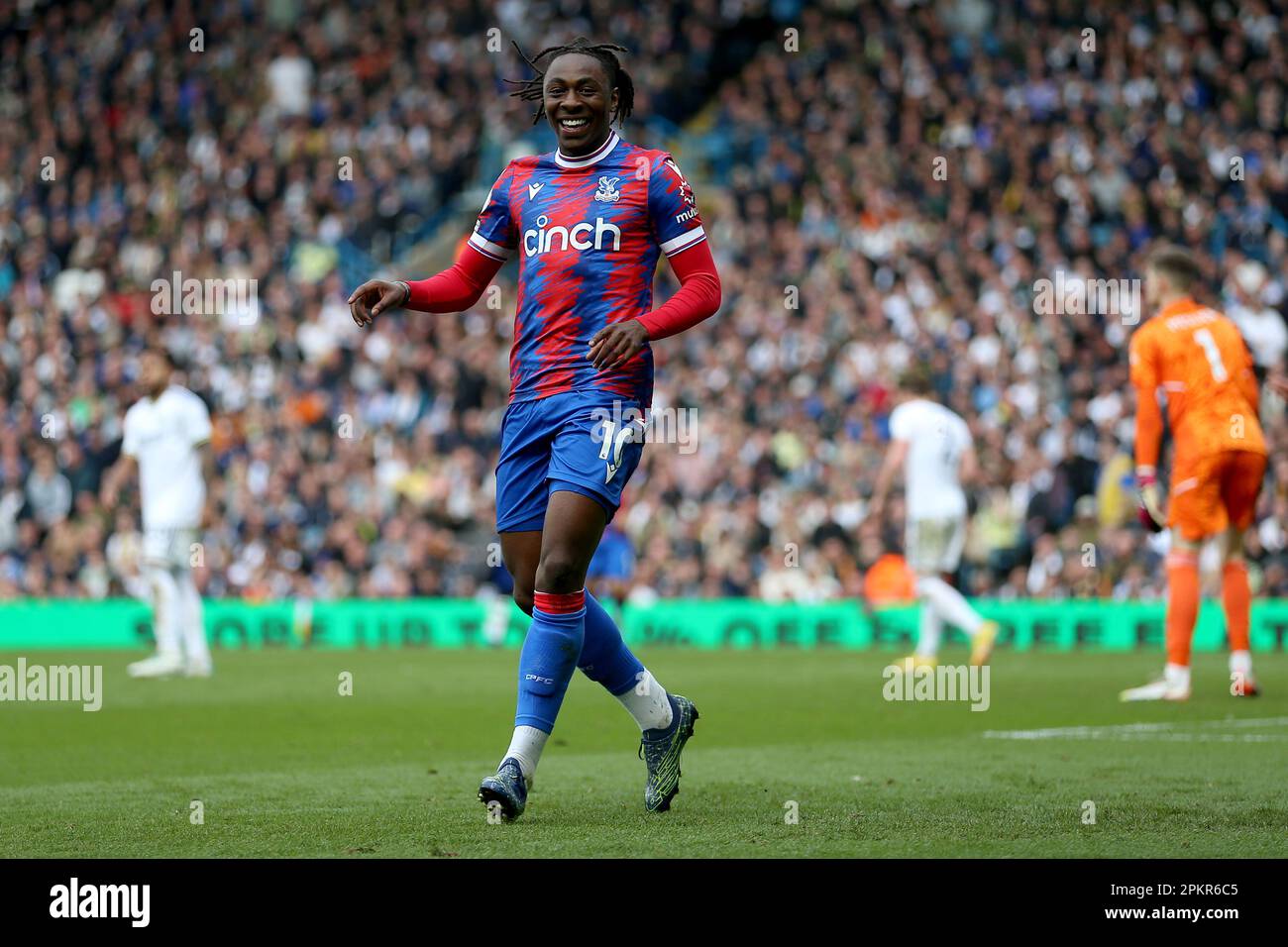 Crystal Palace’s Eberechi Eze celebrates after scoring their sides ...