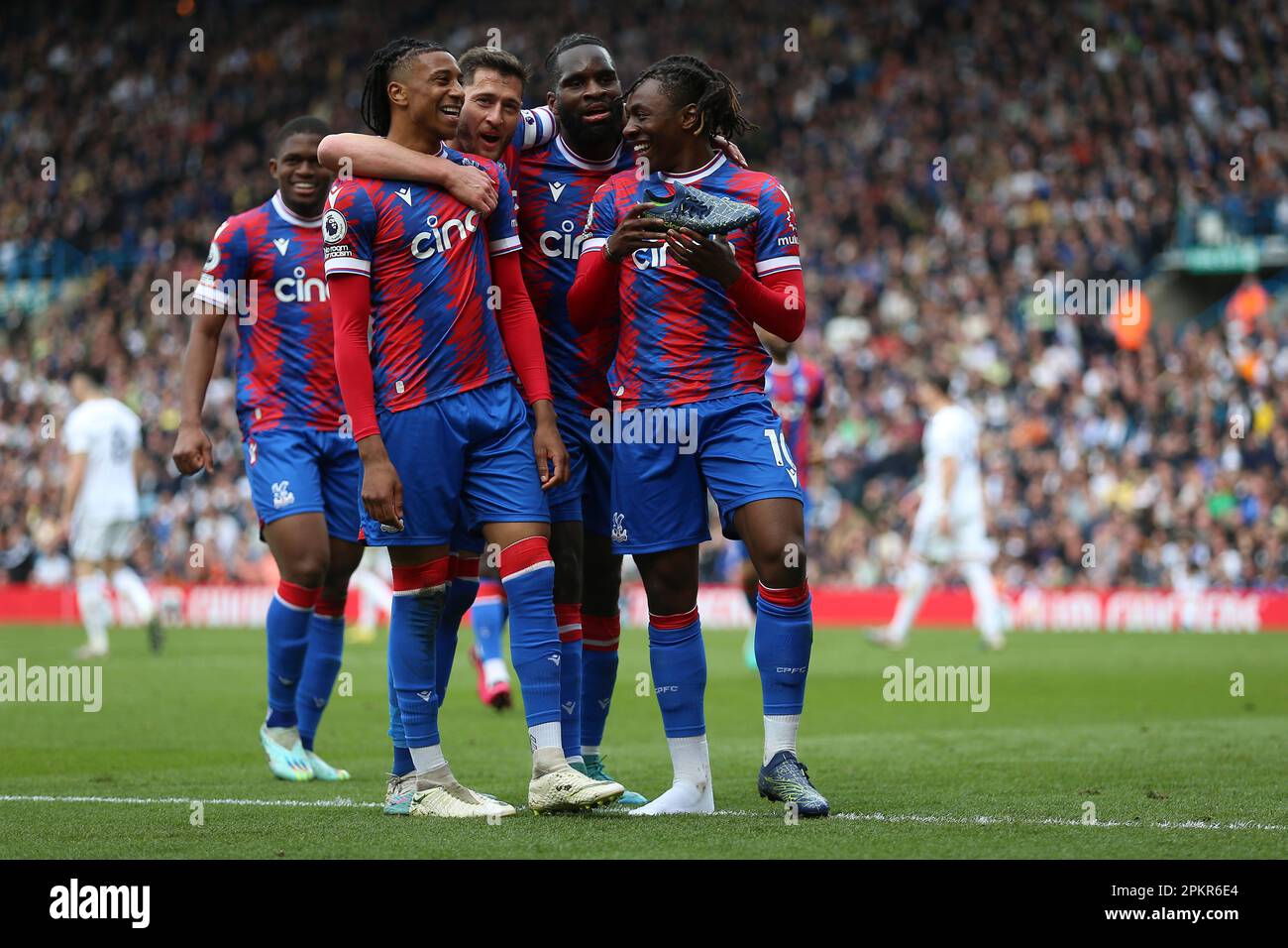 Crystal Palace’s Eberechi Eze celebrates after scoring their sides ...