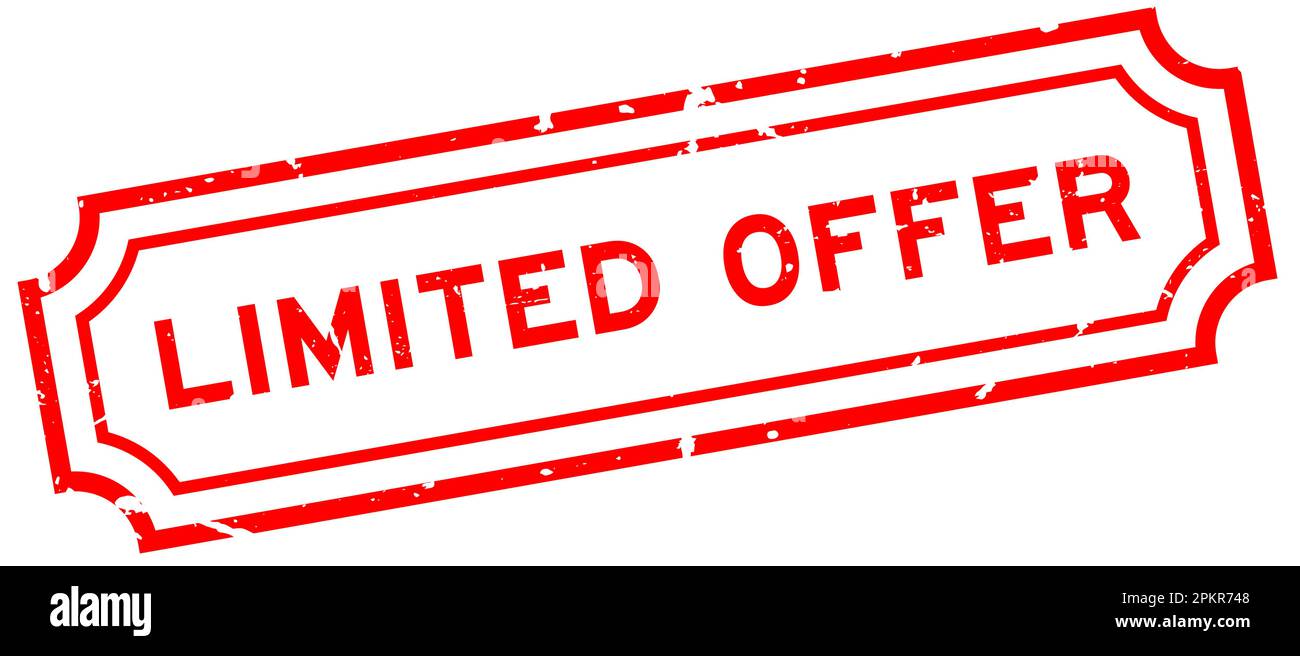 Grunge red limited offer word rubber seal stamp on white background Stock Vector Image & Art - Alamy