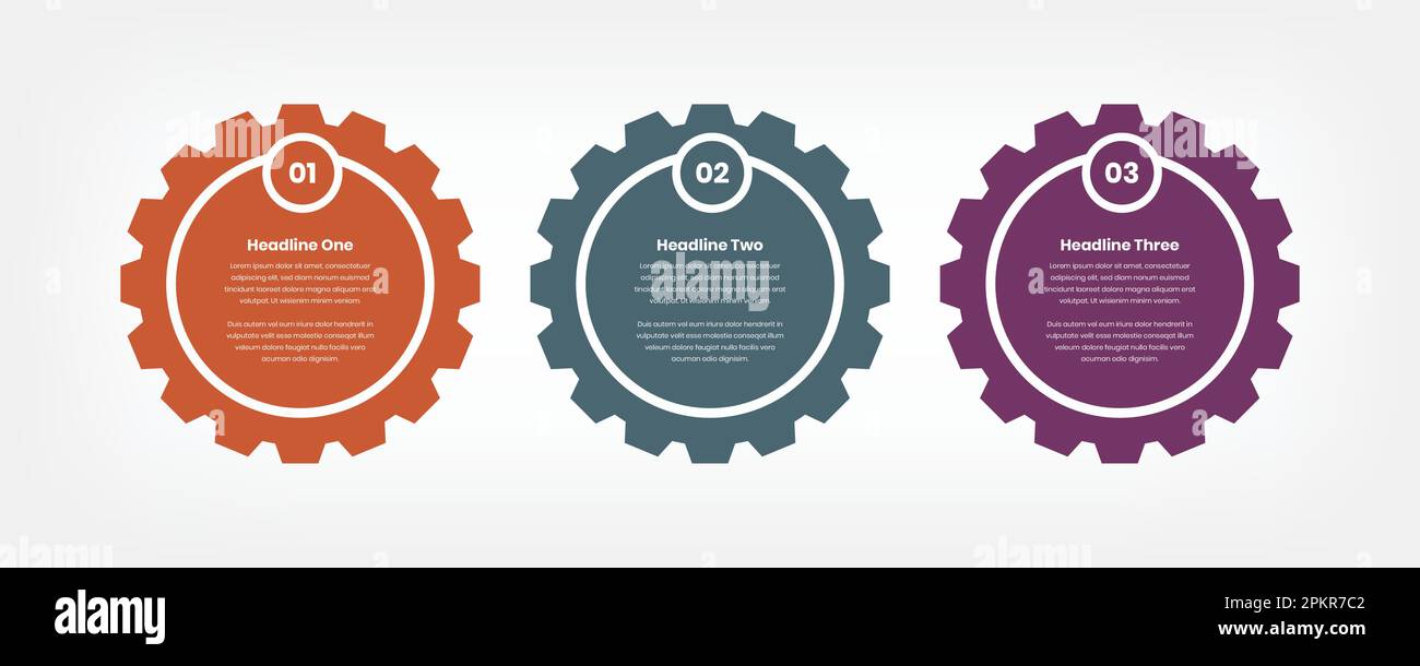 Business process three steps infographic presentation template with ...