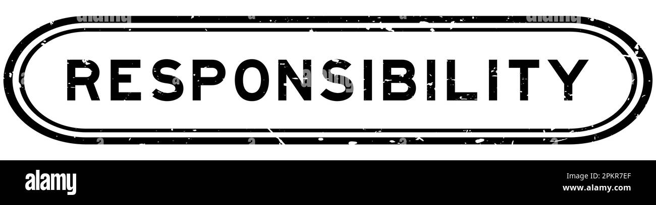 Grunge black responsibility word rubber seal stamp on white background ...