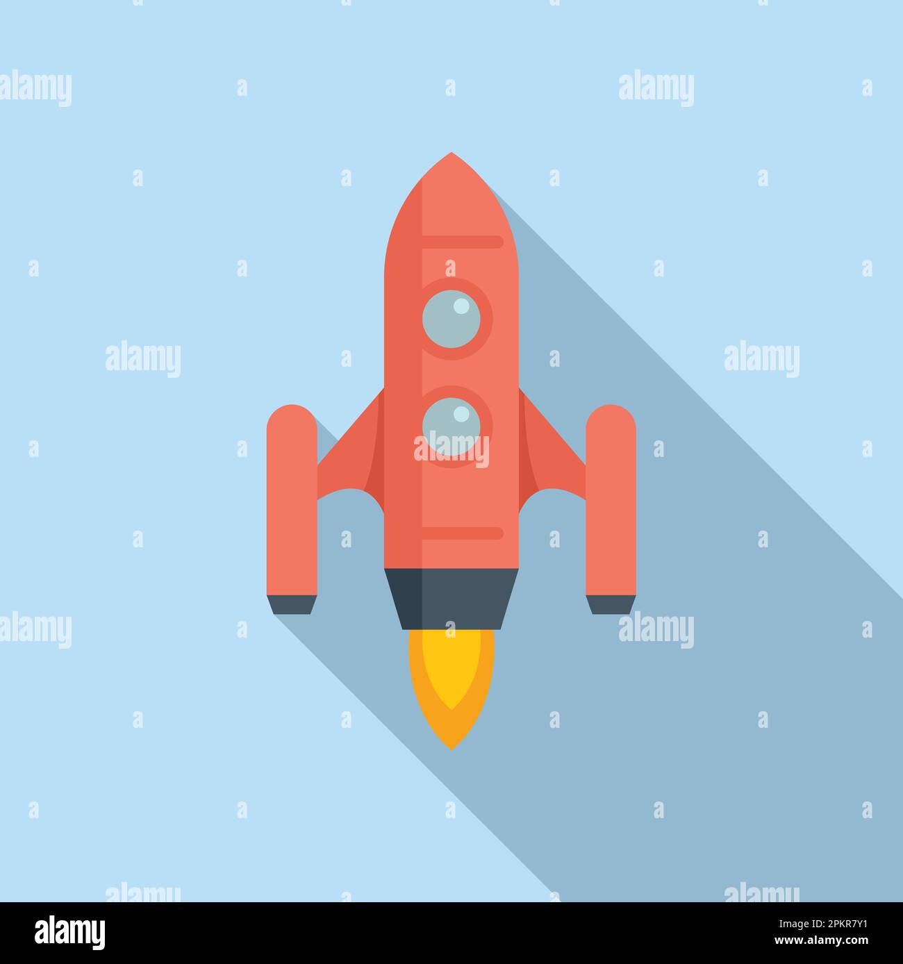 Jet boost icon flat vector. Rocket fire. Shuttle ship Stock Vector ...
