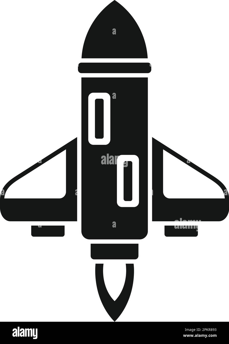 Rocket launch icon simple vector. Start ship. Future sky Stock Vector ...