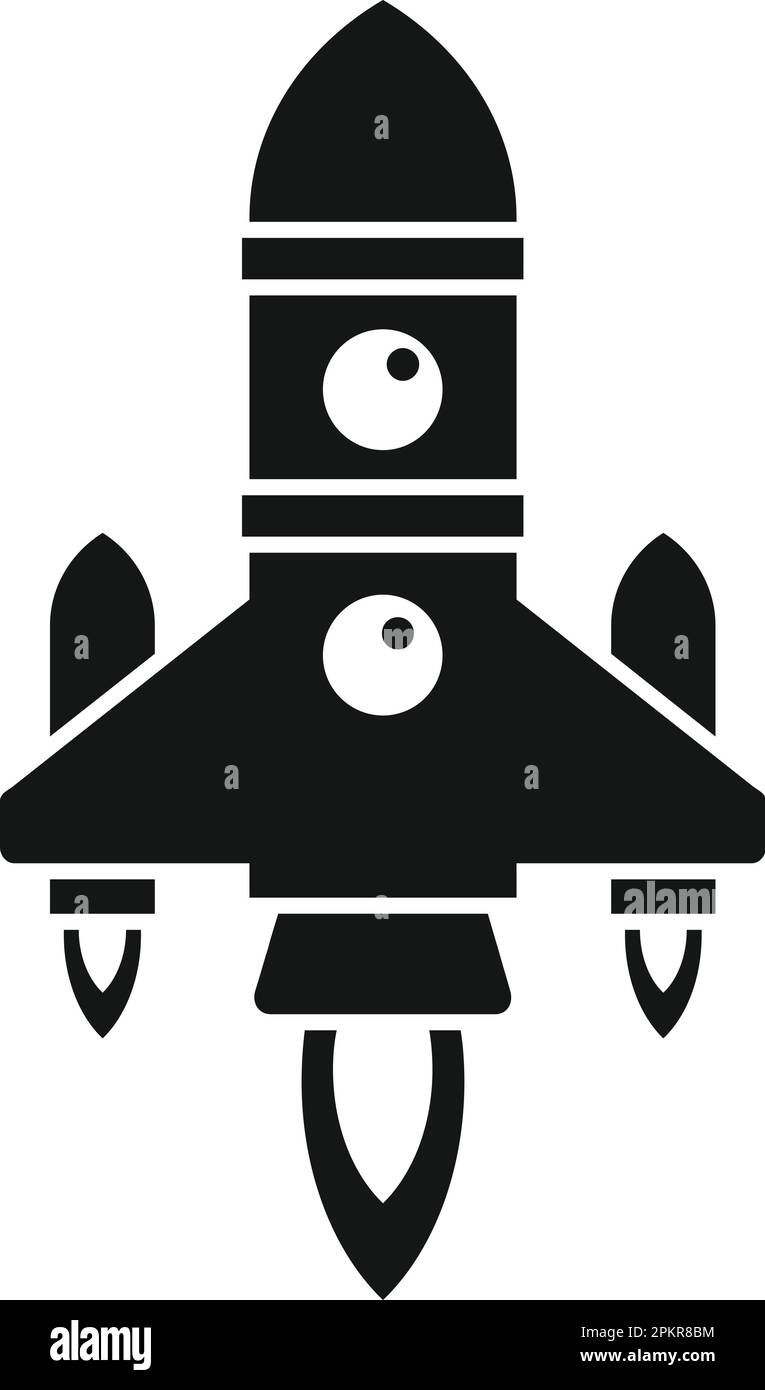 Booster rocket icon simple vector. Space ship. Sky future Stock Vector ...