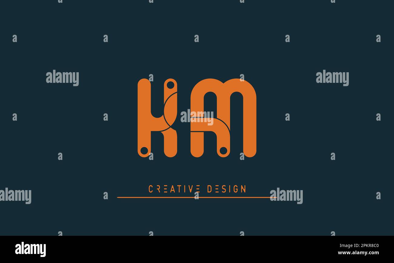 Alphabet letters Initials Monogram logo KM , MK Stock Vector Image & Art - Alamy