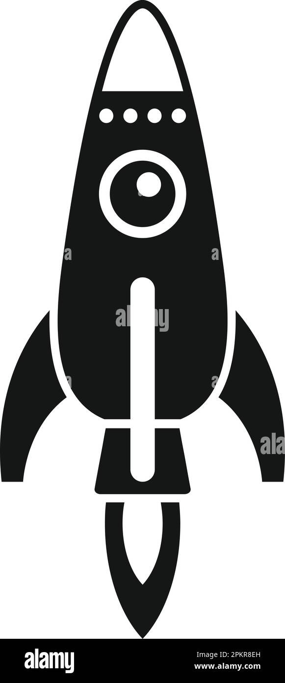 Ship fly icon simple vector. Space rocket. Sky smoke Stock Vector Image ...
